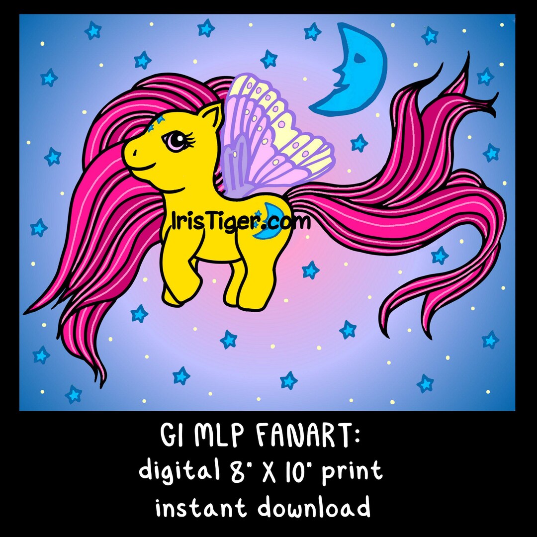 G1 My Little Pony Custom Fanart Drawing of Starry Wings Windy Wing ...