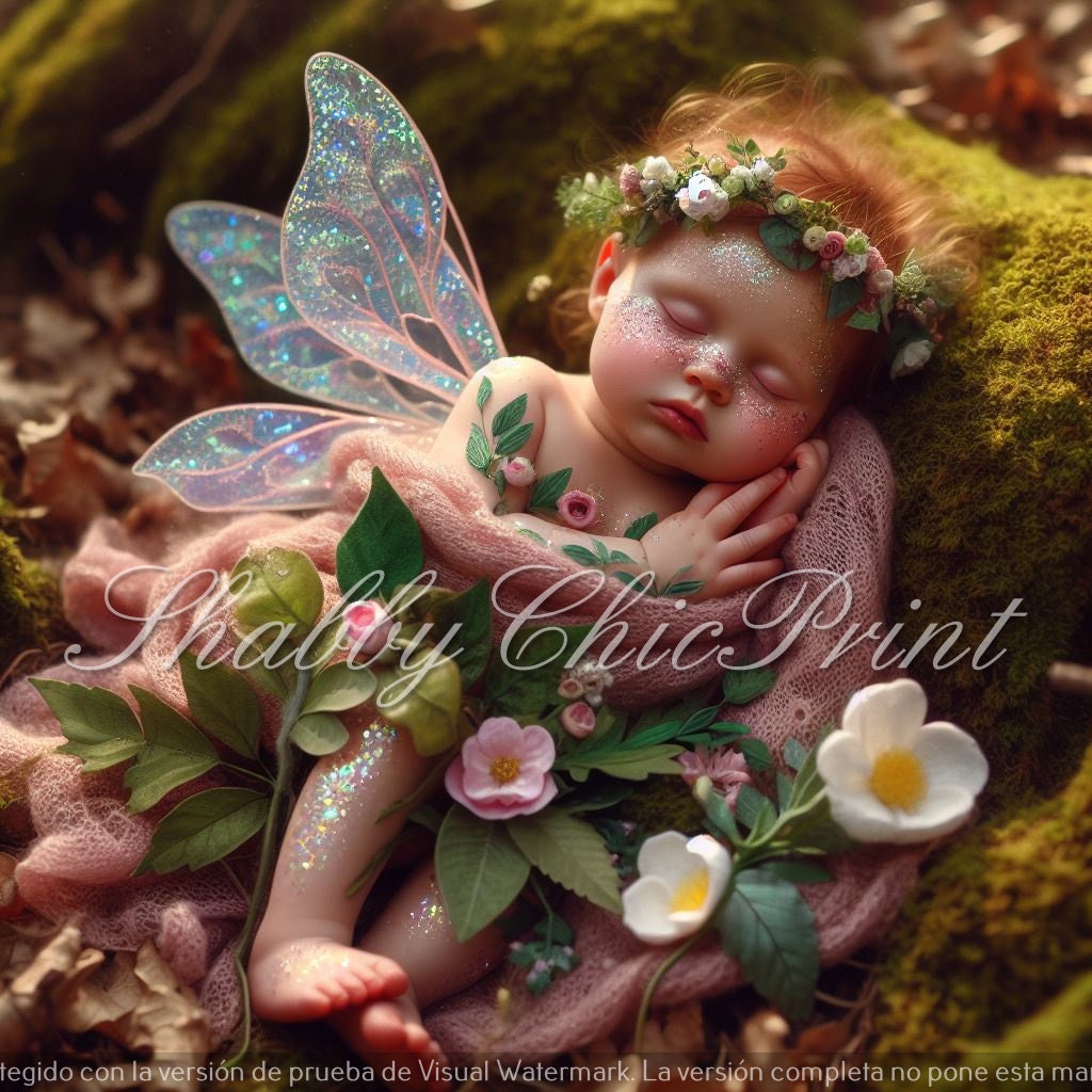 Sleeping Spring Fairy, Magic Fairy, Baby Forest Pixie, Clipart Pack ...