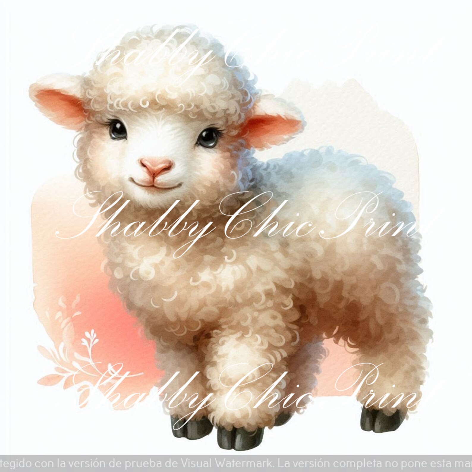 Watercolor, Png, Shabby Chic, Lamb, Sheep, Farm Animals for Junk ...