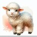 Watercolor, Png, Shabby Chic, Lamb, Sheep, Farm Animals for Junk ...
