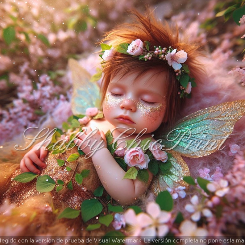 Sleeping Spring Fairy, Magic Fairy, Baby Forest Pixie, Clipart Pack ...