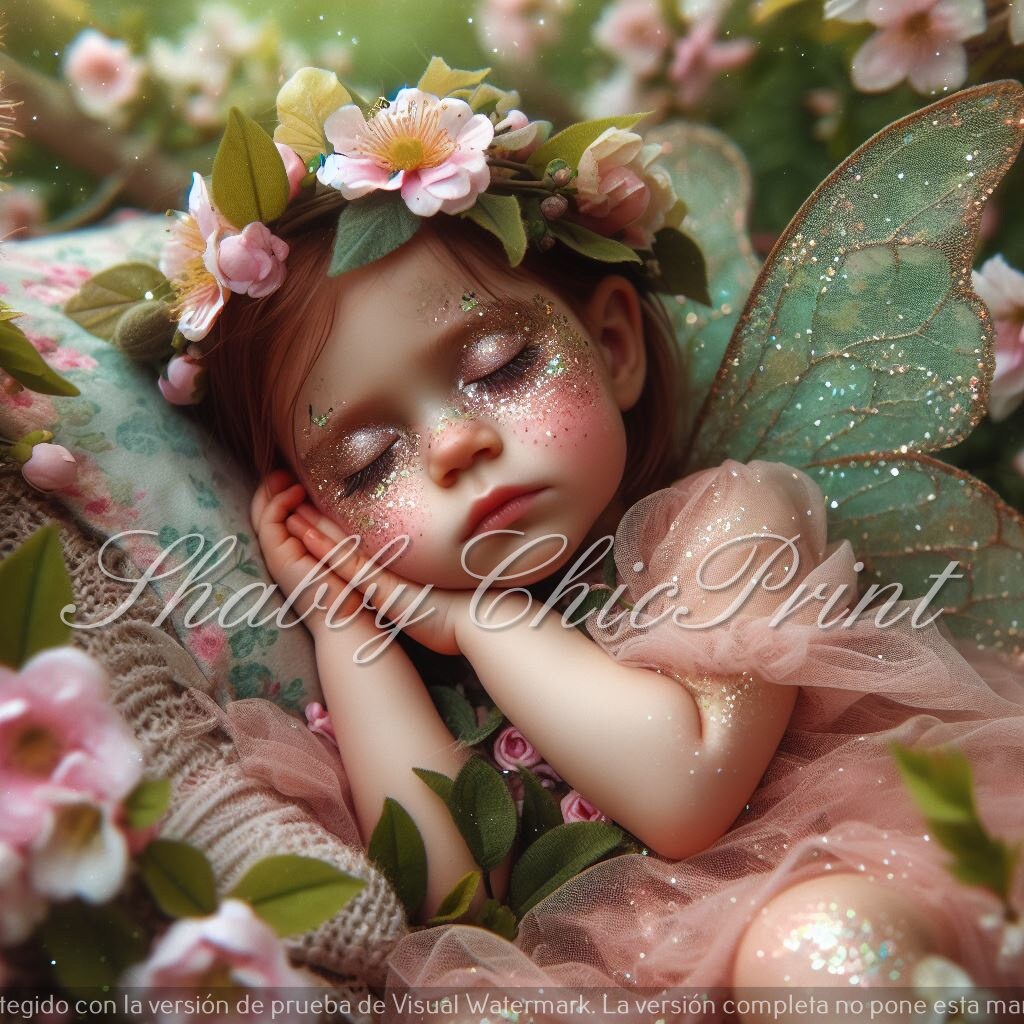 Sleeping Spring Fairy, Magic Fairy, Baby Forest Pixie, Clipart Pack ...