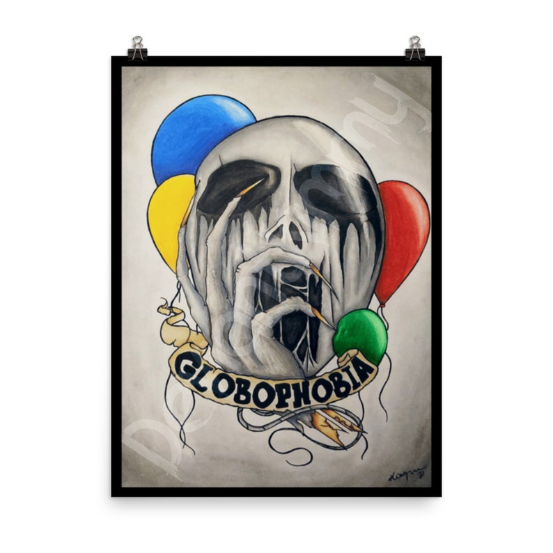 Globophobia fear of Balloons Art Print - Etsy