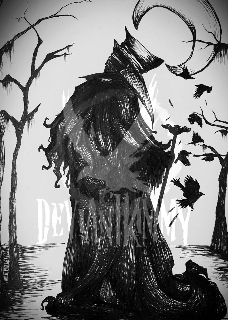Plague Doctor Scribble Drawing Art Print - Etsy