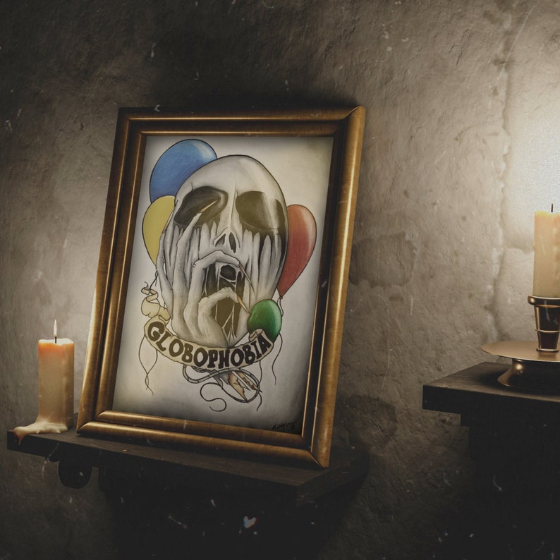 Globophobia fear of Balloons Art Print - Etsy