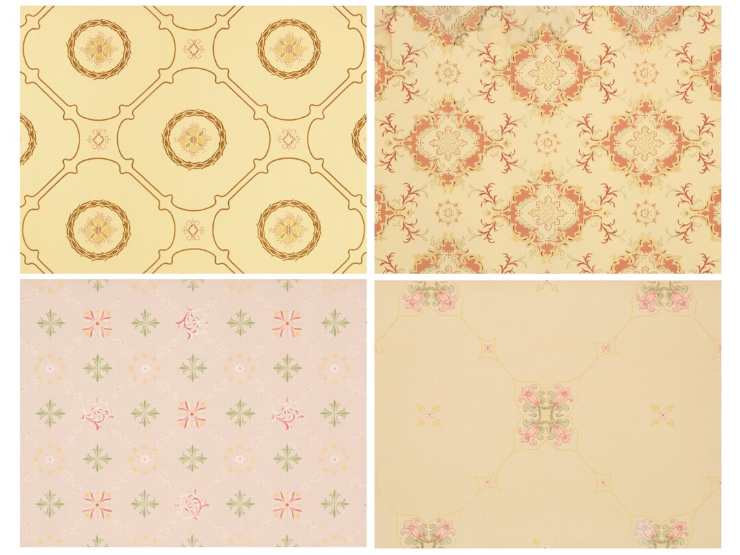 Junk Journal Digi Kit, Antique Wallpaper S, Digital Old Wallpaper ...