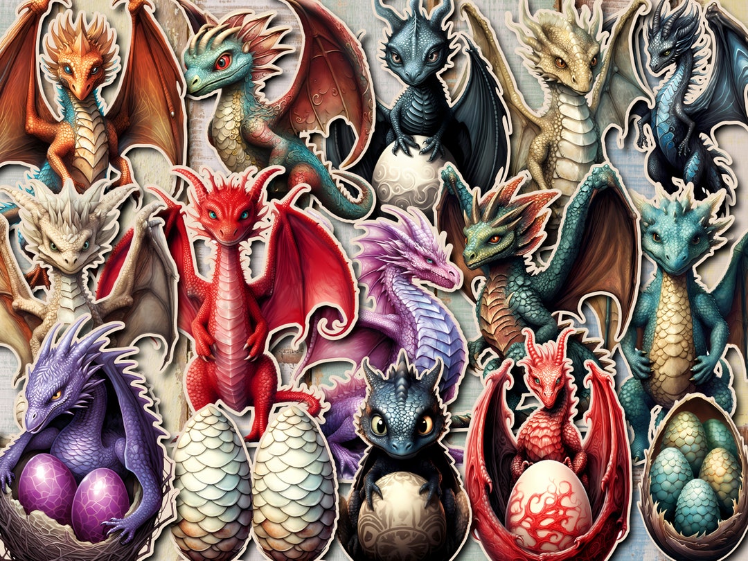 Junk Journal Printable, Dragon Fussy Cut, Dragons Junk Journal ...