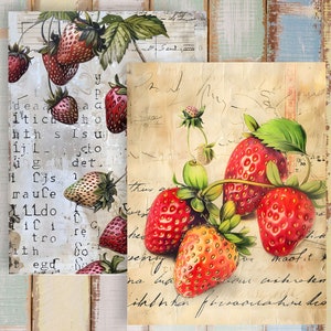 16 Strawberry Junk Journal Printable, Strawberry Junk Journal Kit ...