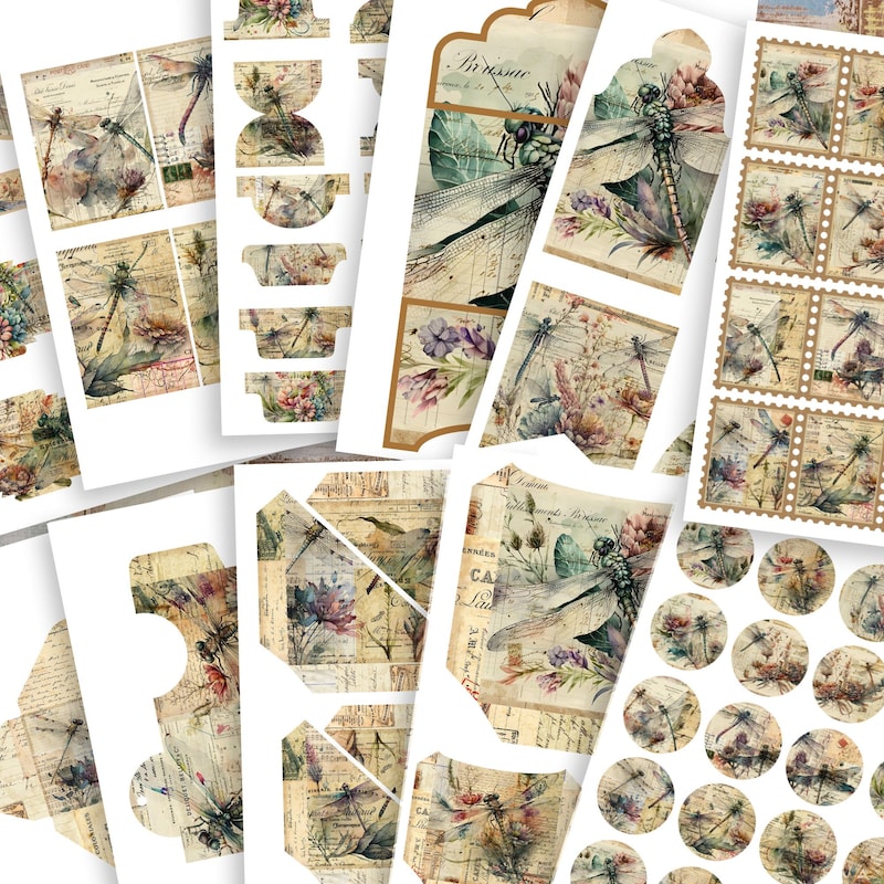 Dragonfly Envelope Labels - Etsy