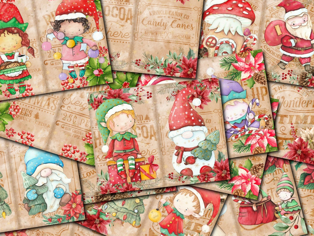 Christmas , Christmas Journal Digital Kit, Xmas Digi Kit, Digital ...