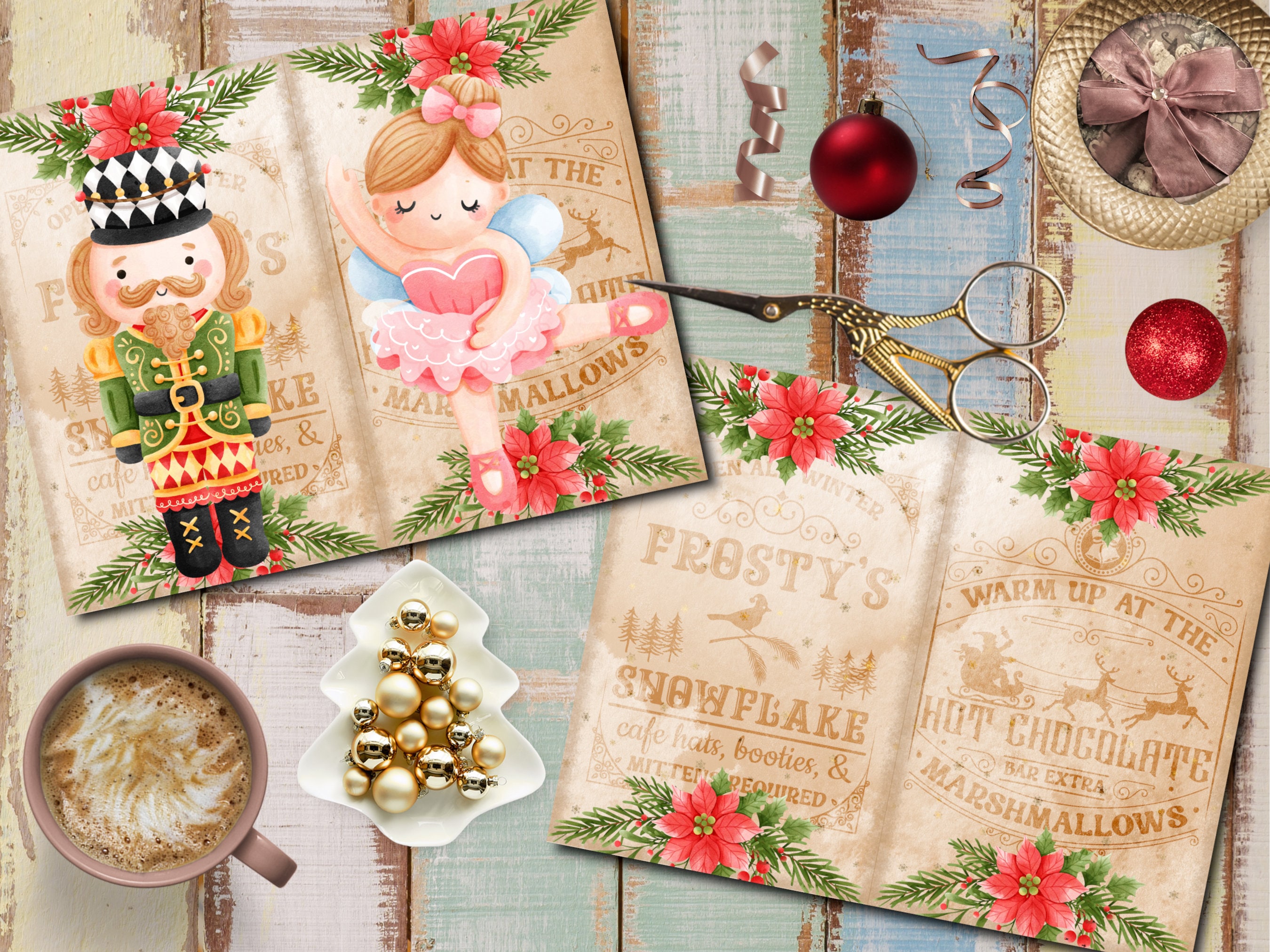 Nutcracker Junk Journal Kit Christmas Journal Digital Kit - Etsy