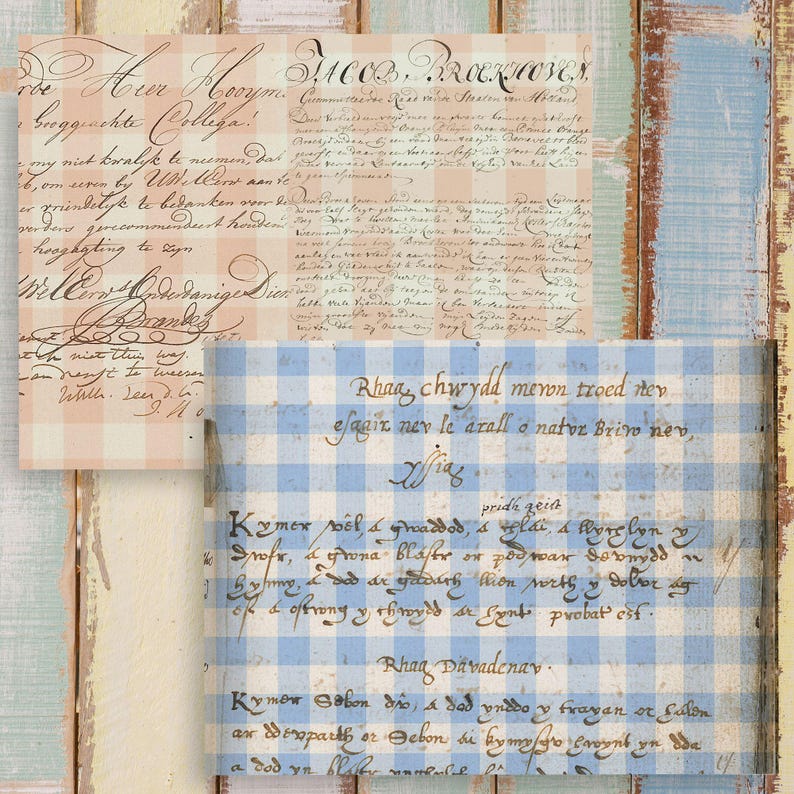 Pastel Gingham Digital Paper: Soft Plaid Scrapbook Backgrounds (digital ...