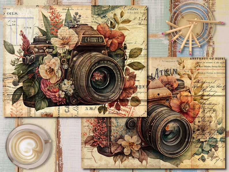 DIGITAL Photo Camera Junk Journal Kit – Vintage Printable Pages - Etsy