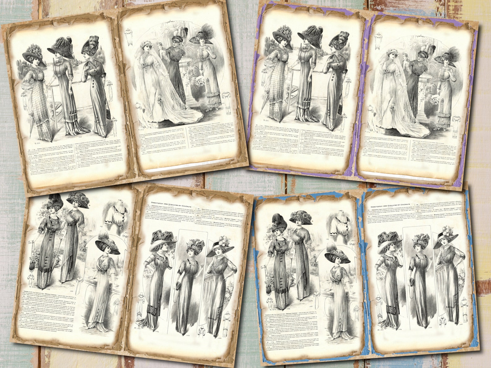 Vintage Women Junk Journal Digi Kit, Victorian Lady Journal Digital Kit ...