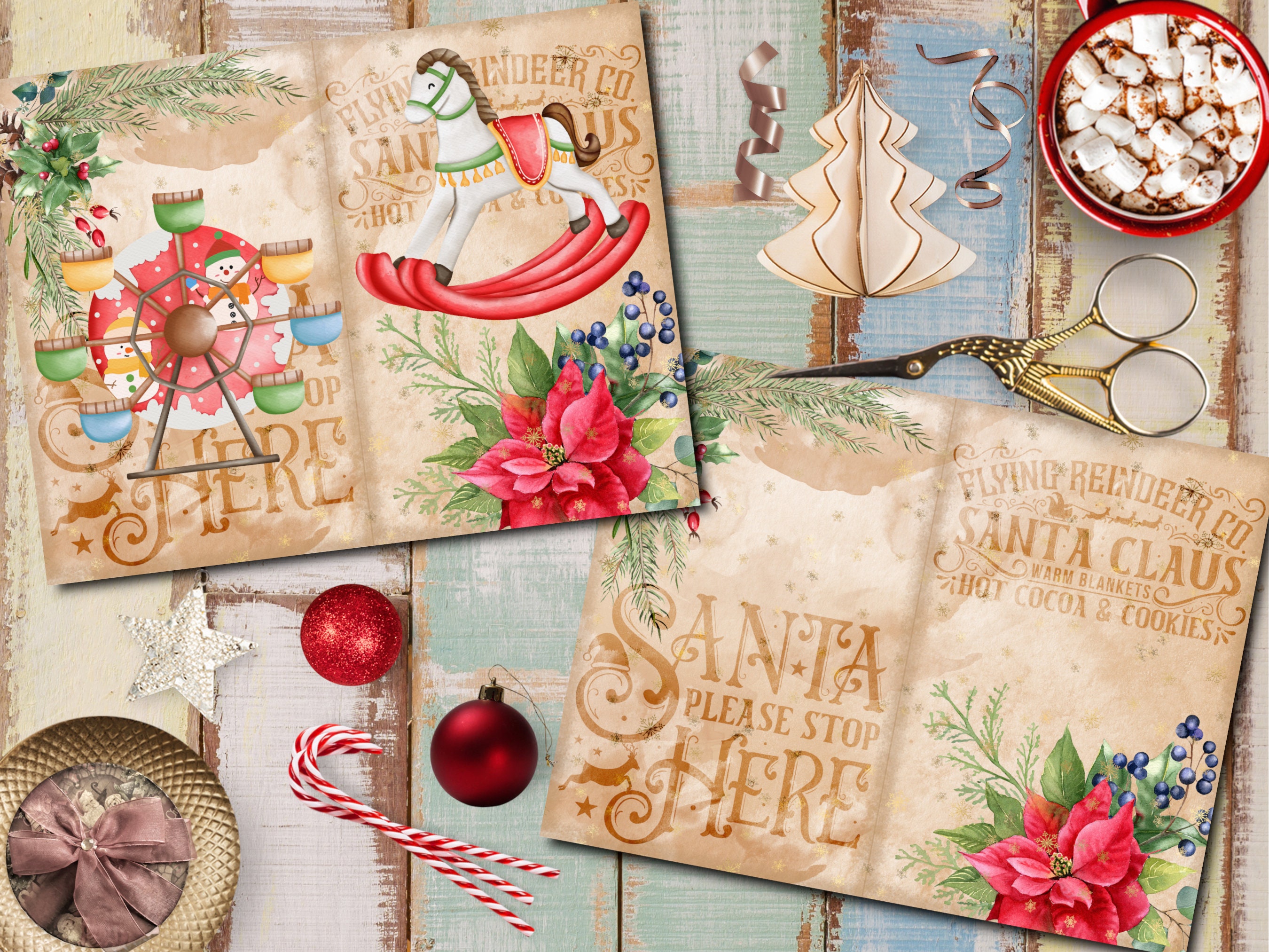 Christmasjunk Journal Digi Kit Christmas Journal Digital Kit - Etsy