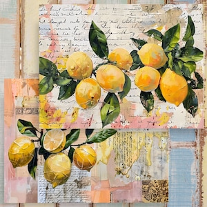 16 Lemon Junk Journal Printable, Lemon Junk Journal Kit, Scrapbook ...