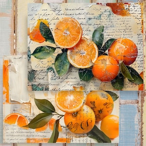 Oranges Junk Journal Printable Page, Orange Junk Journal Kit, Scrapbook ...