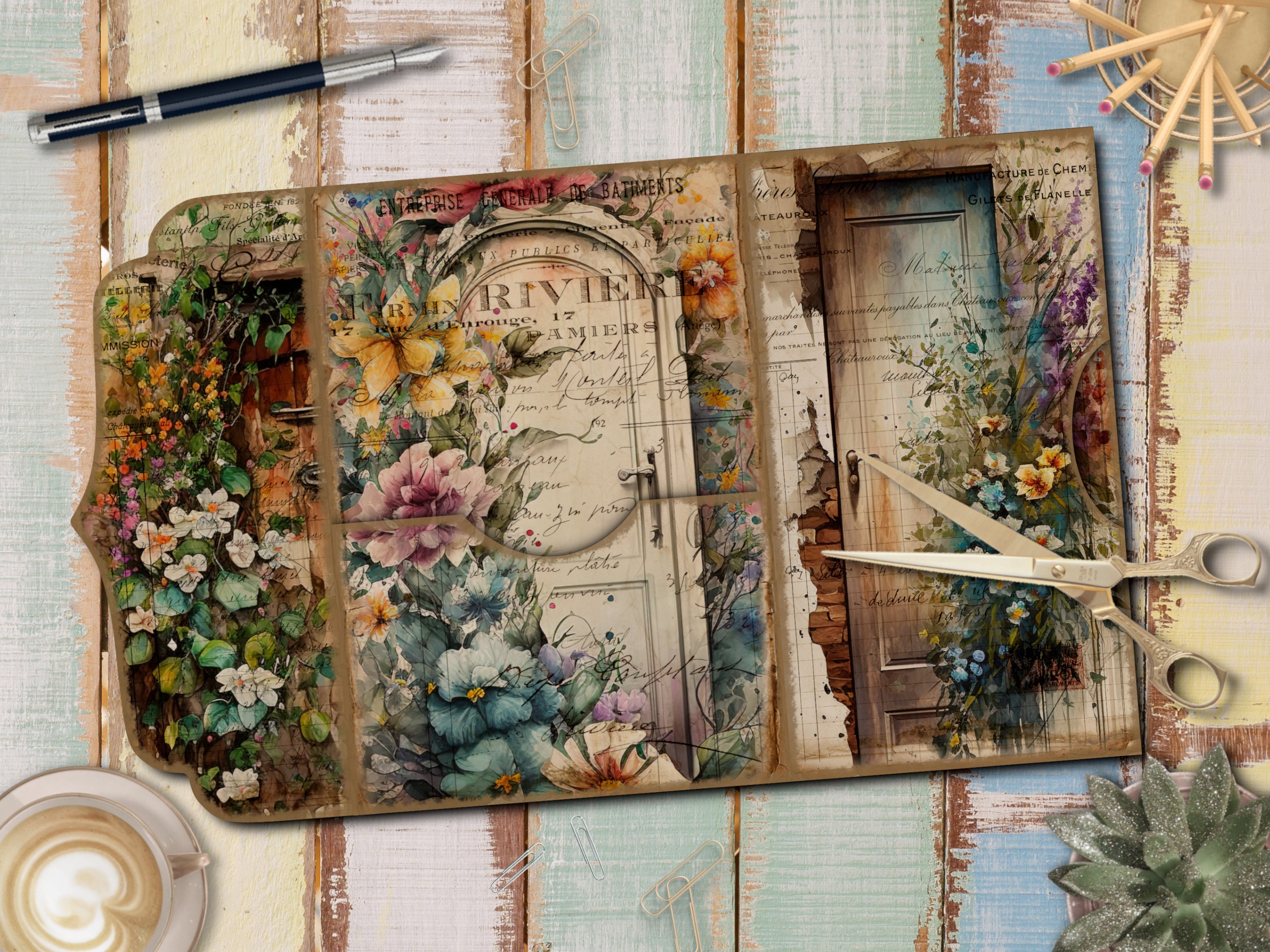 Doors Junk Journal Printable: Folding Folio Kit (digital Download) - Etsy