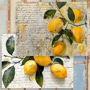16 Lemon Junk Journal Printable, Lemon Junk Journal Kit, Scrapbook ...