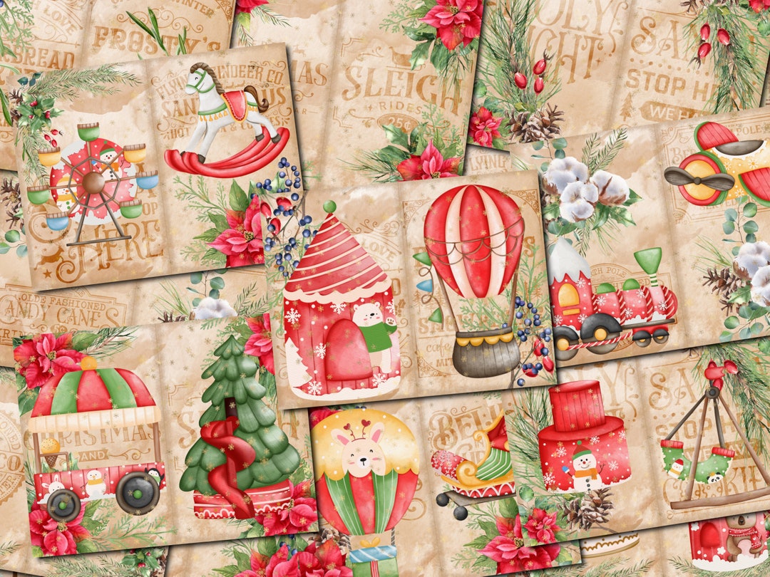 Christmasjunk Journal Digi Kit, Christmas Journal Digital Kit, Xmas ...