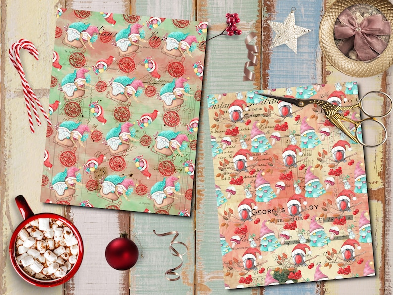 Christmas Junk Journal Paper Pack Vintage Junk Journal Digi - Etsy
