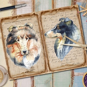 Junk Journal Printable, Dogs , Vintage Journal Pages, Puppy Junk ...