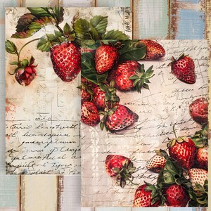 16 Strawberry Junk Journal Printable, Strawberry Junk Journal Kit ...