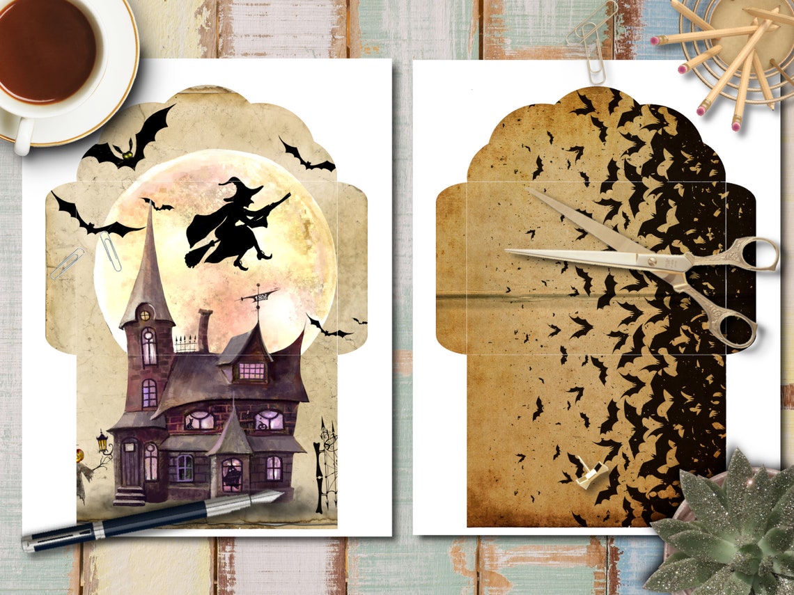 Halloween Junk Journal Digital Kit Printable Collage Papers - Etsy