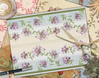 SAMPLER Sepia Charm Vintage Wallpaper Digital Kit for Junk Journal ...