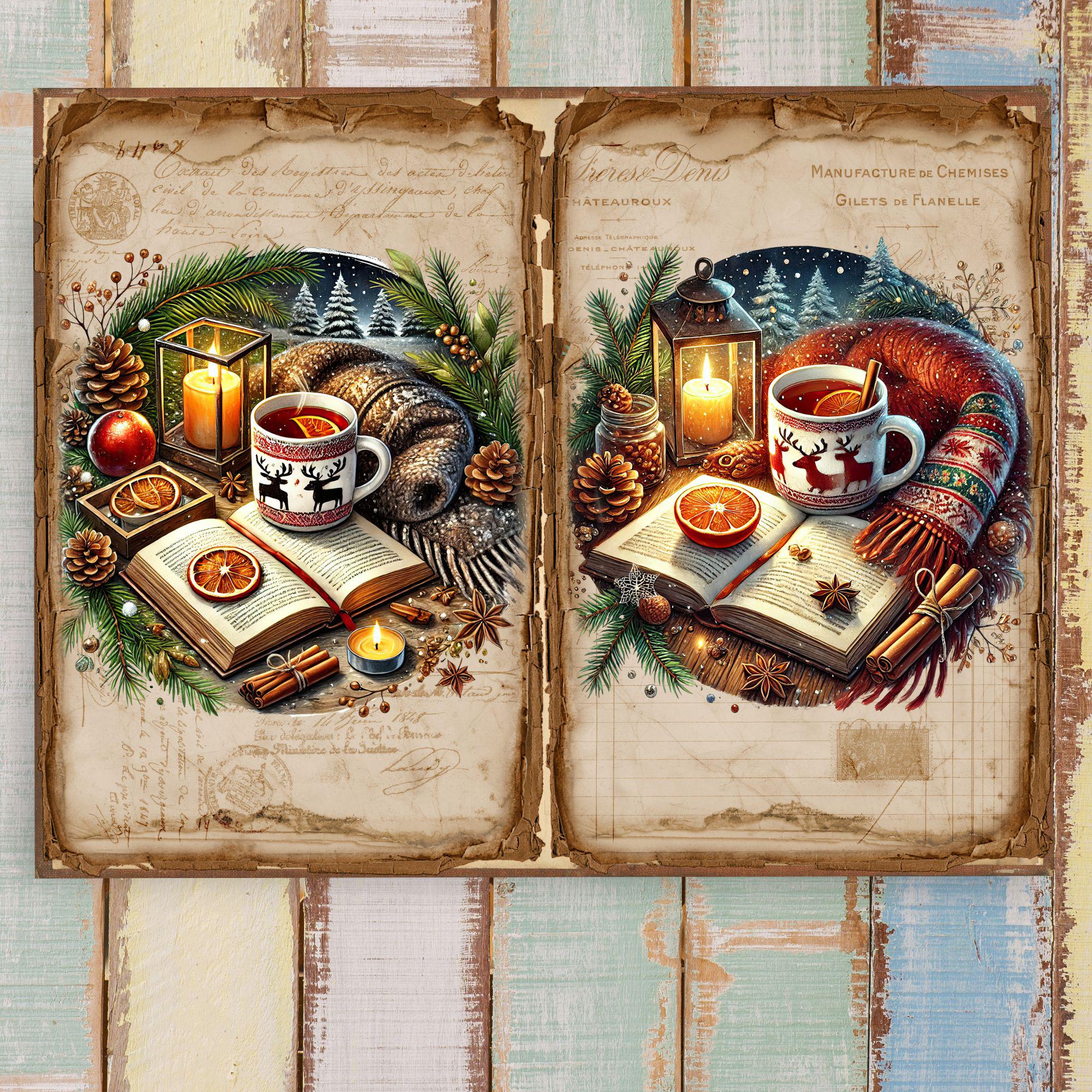 Vintage Christmas Junk Journal Kit – Printable Holiday Designs (digital ...