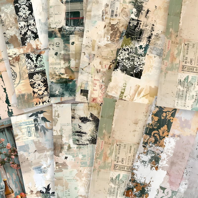 Grunge Collage Kit - Etsy