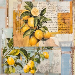 16 Lemon Junk Journal Printable, Lemon Junk Journal Kit, Scrapbook ...