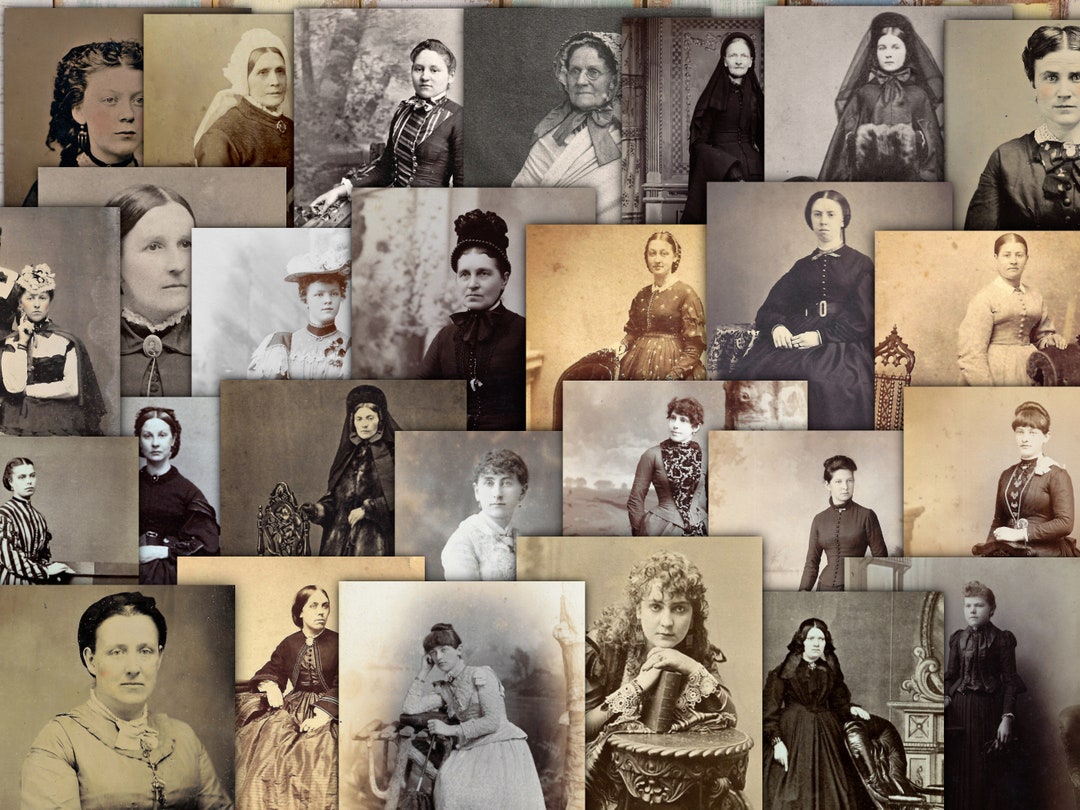 Antique Portraits: Vintage Women Photos for Junk Journal (digital ...
