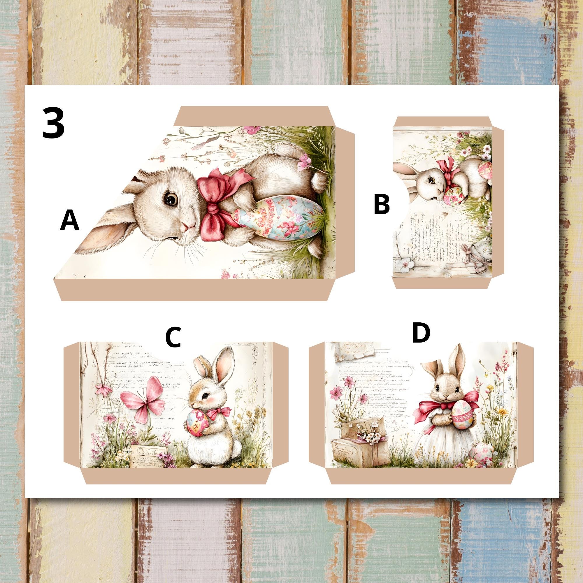 Easter Junk Journal Printable Folding Folio Craft Kit (digital Download ...