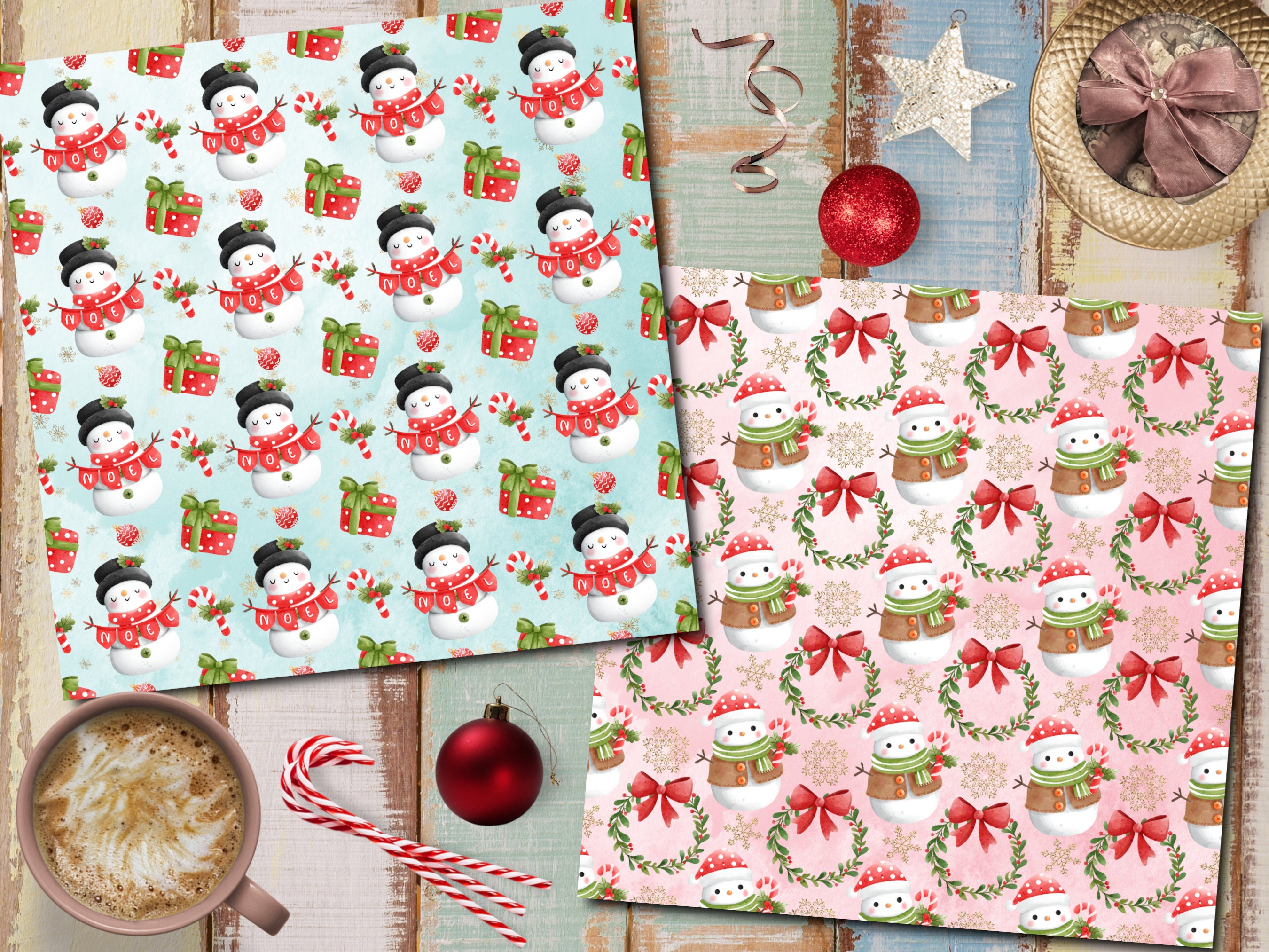 12 Christmas Digital Papers Christmas Backgrounds Christmas - Etsy