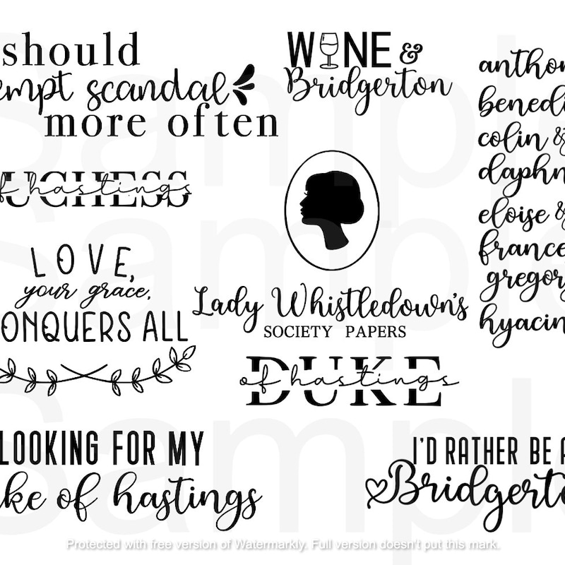 Bridgerton Svg - Etsy