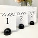 Set of 10 Minimalistic Rustic PRINTED White Wedding Table Number Card ...