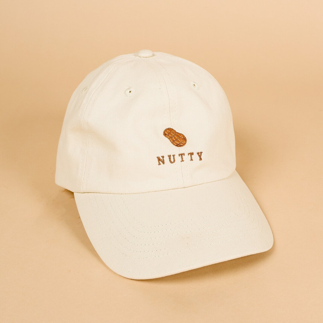 Nutty Peanut Cap – Beige With Embroidered Letters for Gift, Everyday ...