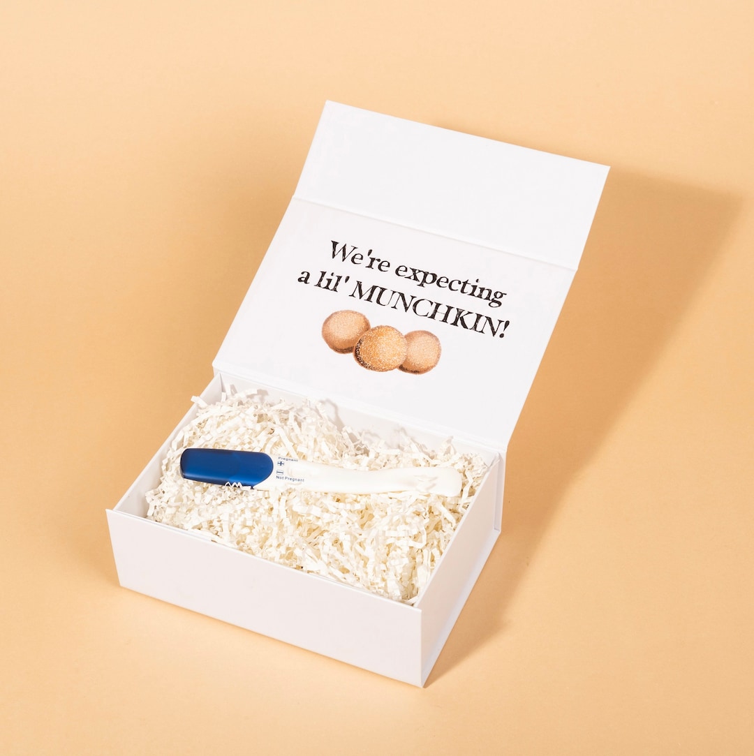 Pregnancy Announcement Box “donut Freak Out” “we’re Expecting a Little ...