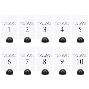 Set of 10 Minimalistic Rustic PRINTED White Wedding Table Number Card ...