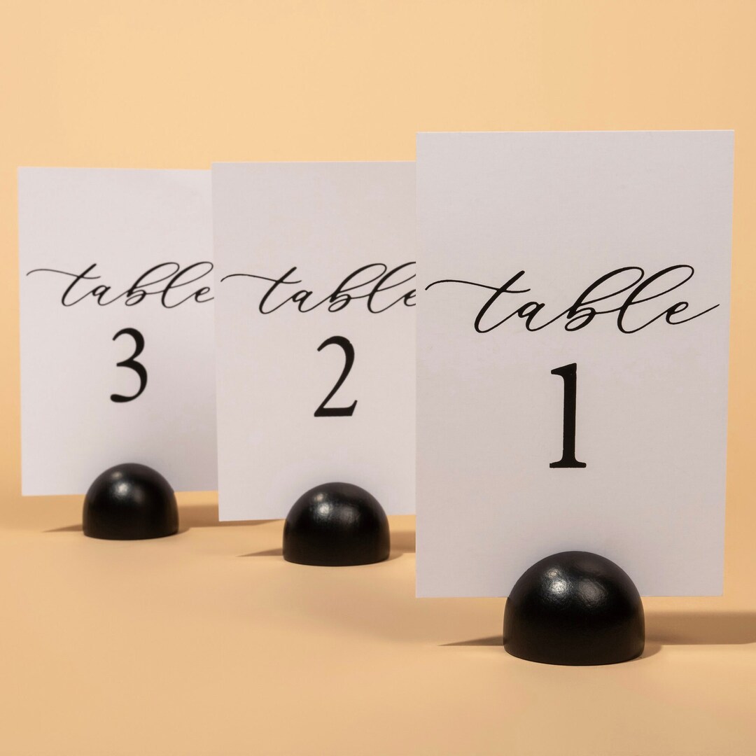 Set of 10 Minimalistic Rustic PRINTED White Wedding Table Number Card ...