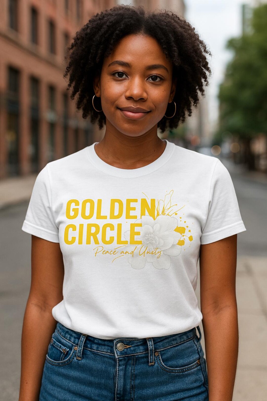 Golden Circle Peace and Unity PNG | Floral Graphic (digital Download ...