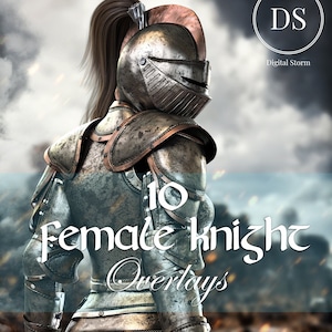 10 Female Knight Poses, Medieval Warrior , Png Transparent Overlays ...