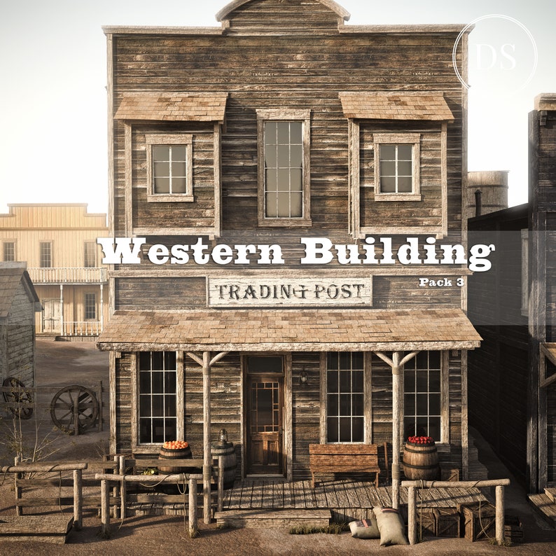 Western Backgrounds. Cowboy Backdrops . Rustic Town.trading Post ...