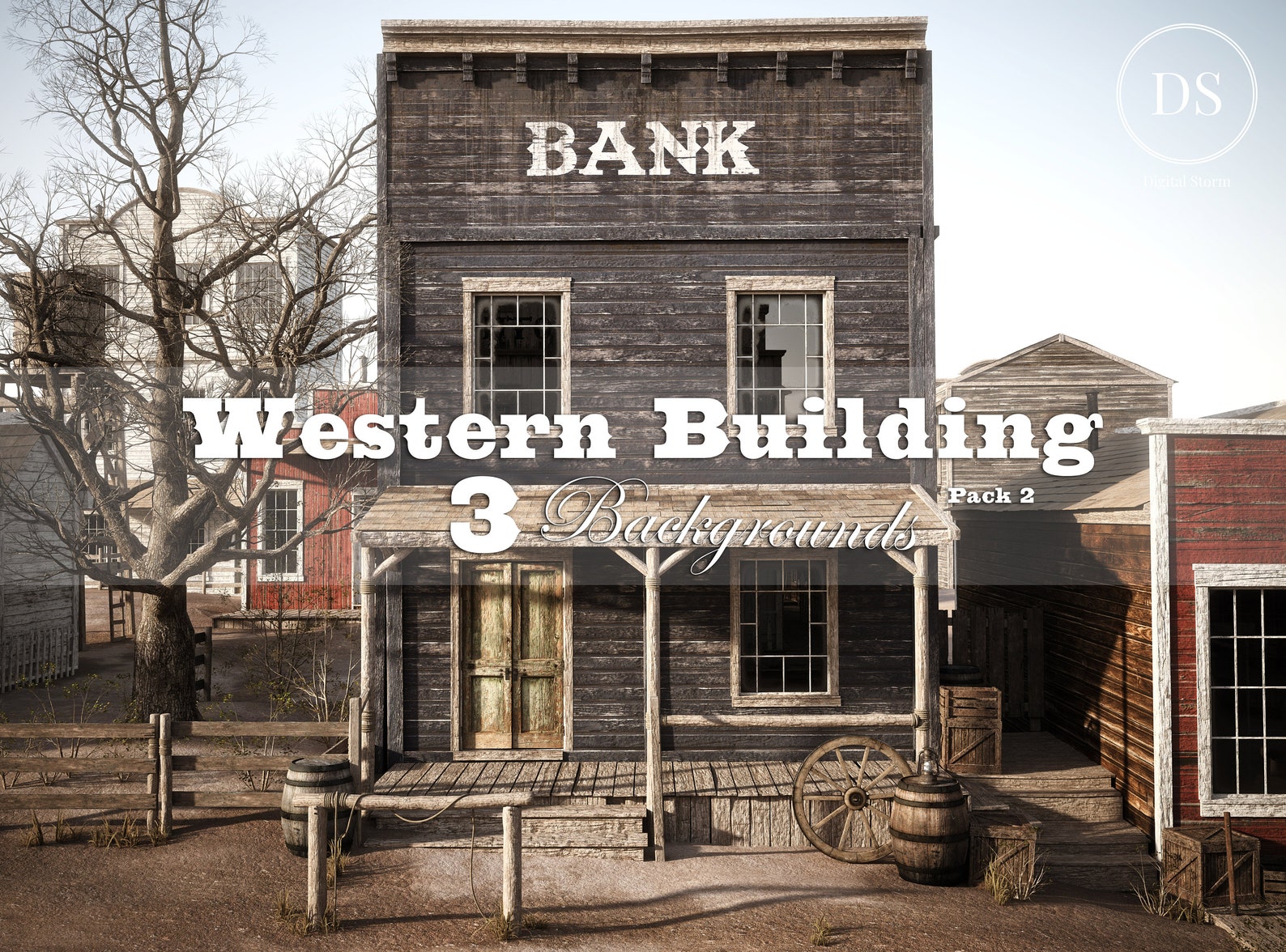Western Town Old Building Backgrounds . Wild West Collection Backdrops ...
