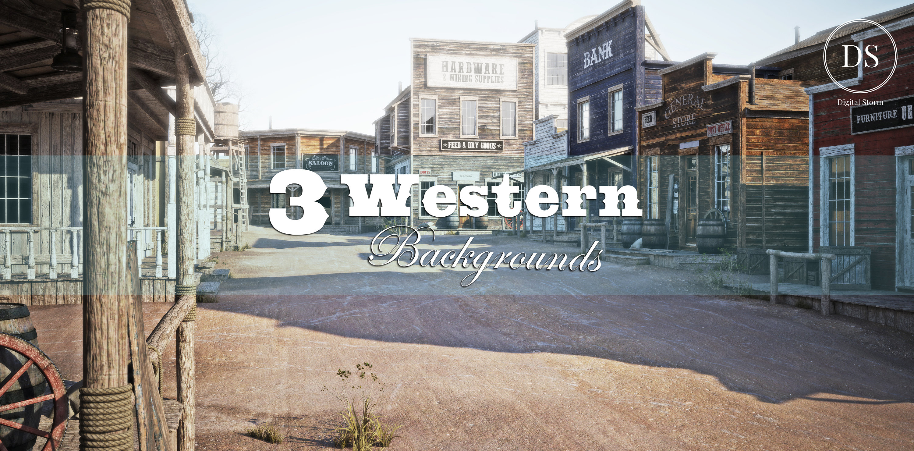 Western Town Old Building Backgrounds . Wild West Collection Backdrops ...