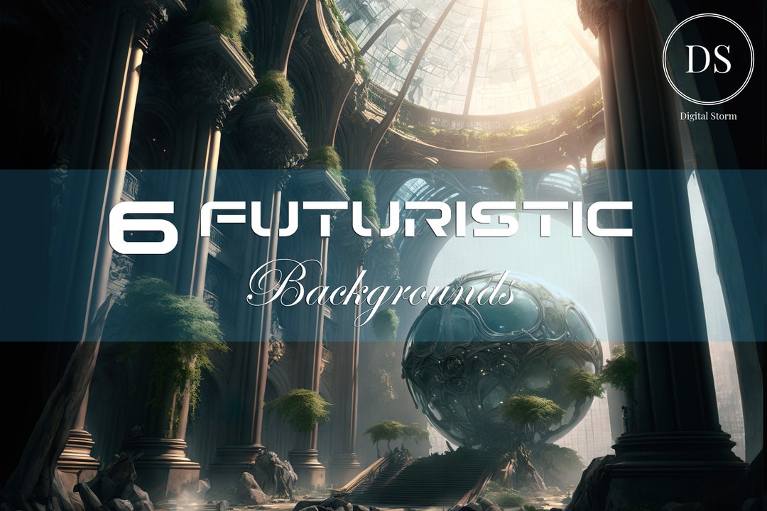 6 Futuristic Backgrounds , Six Digital Matte Paintings, Future World ...