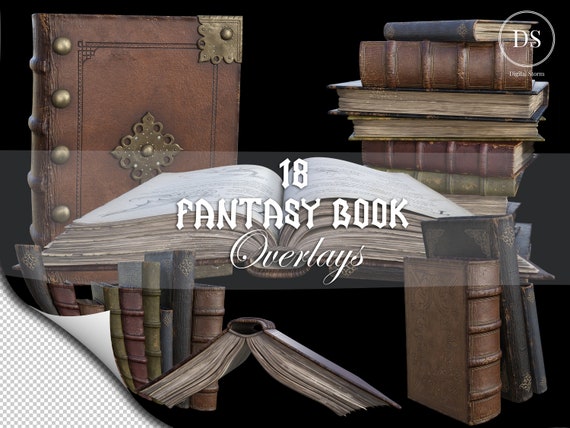18 Fantasy Book Overlays Vintage Books Old Books Leather - Etsy