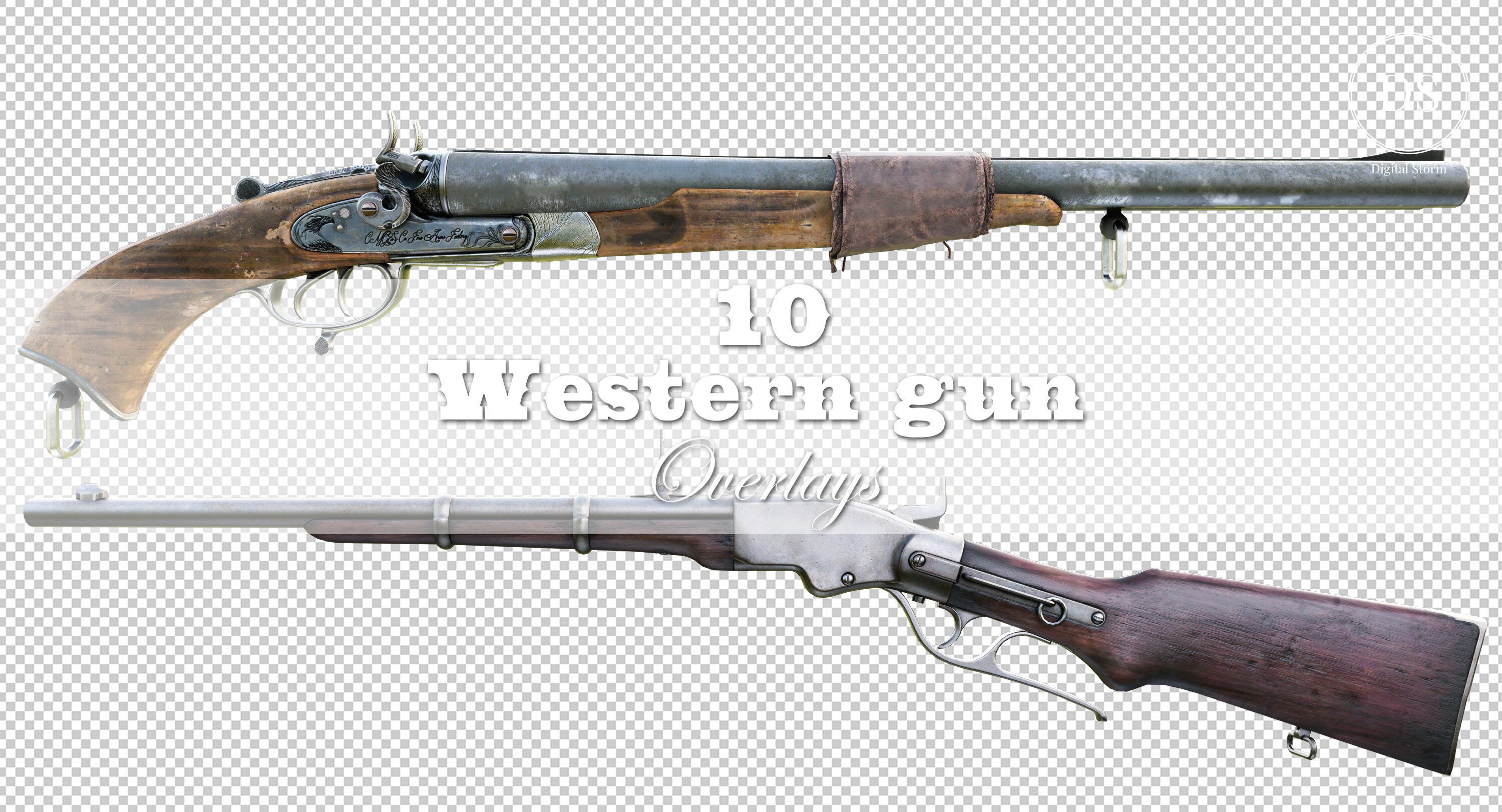10 Western Weapon Transparent Overlays,transparent PNG Rifles,weapon ...