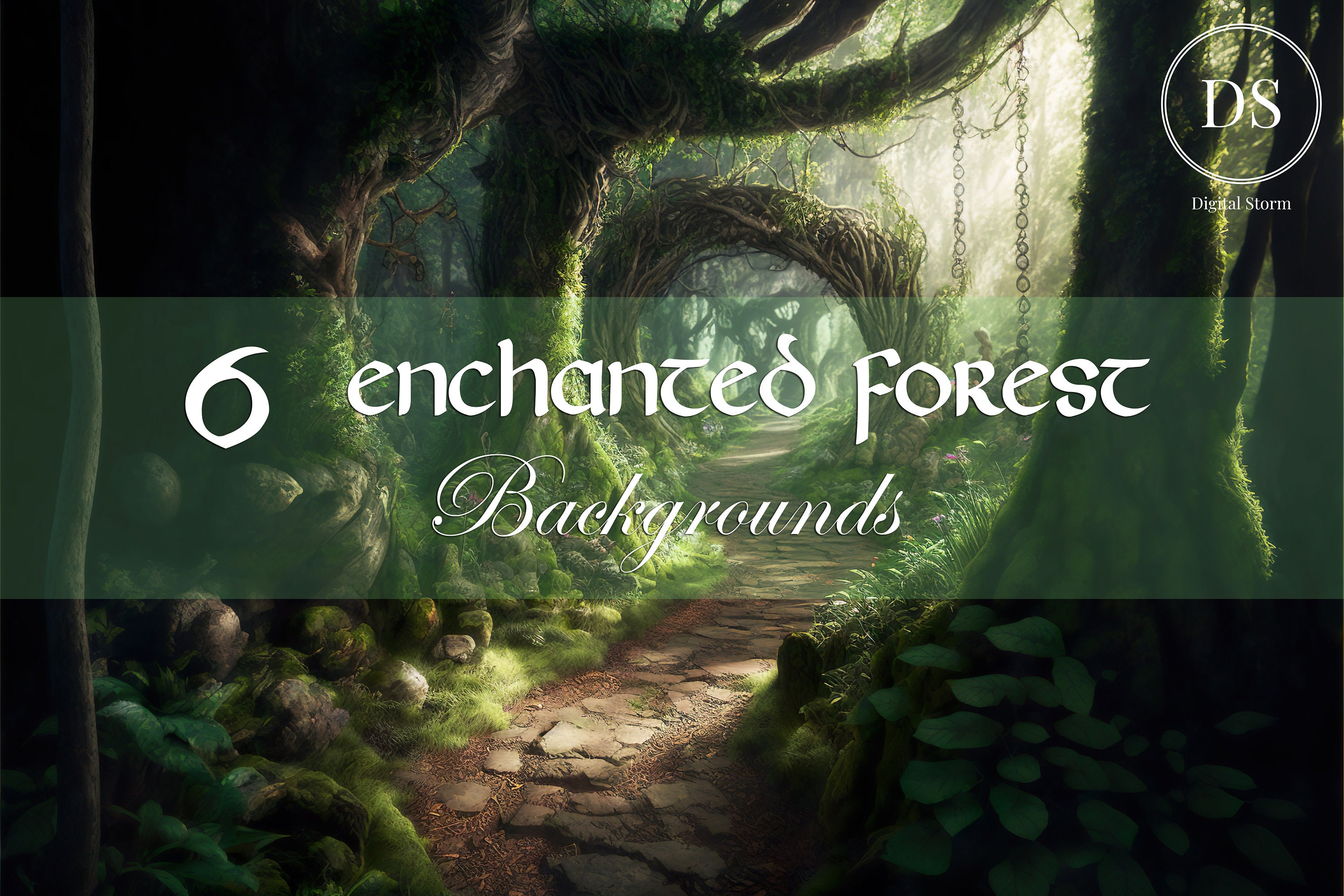 Enchanted Forest Background Elven Woods Backdrop Fantasy - Etsy